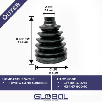 GR-95LC07B CV Boot | 43447-60040 | for Toyota Land Cruiser